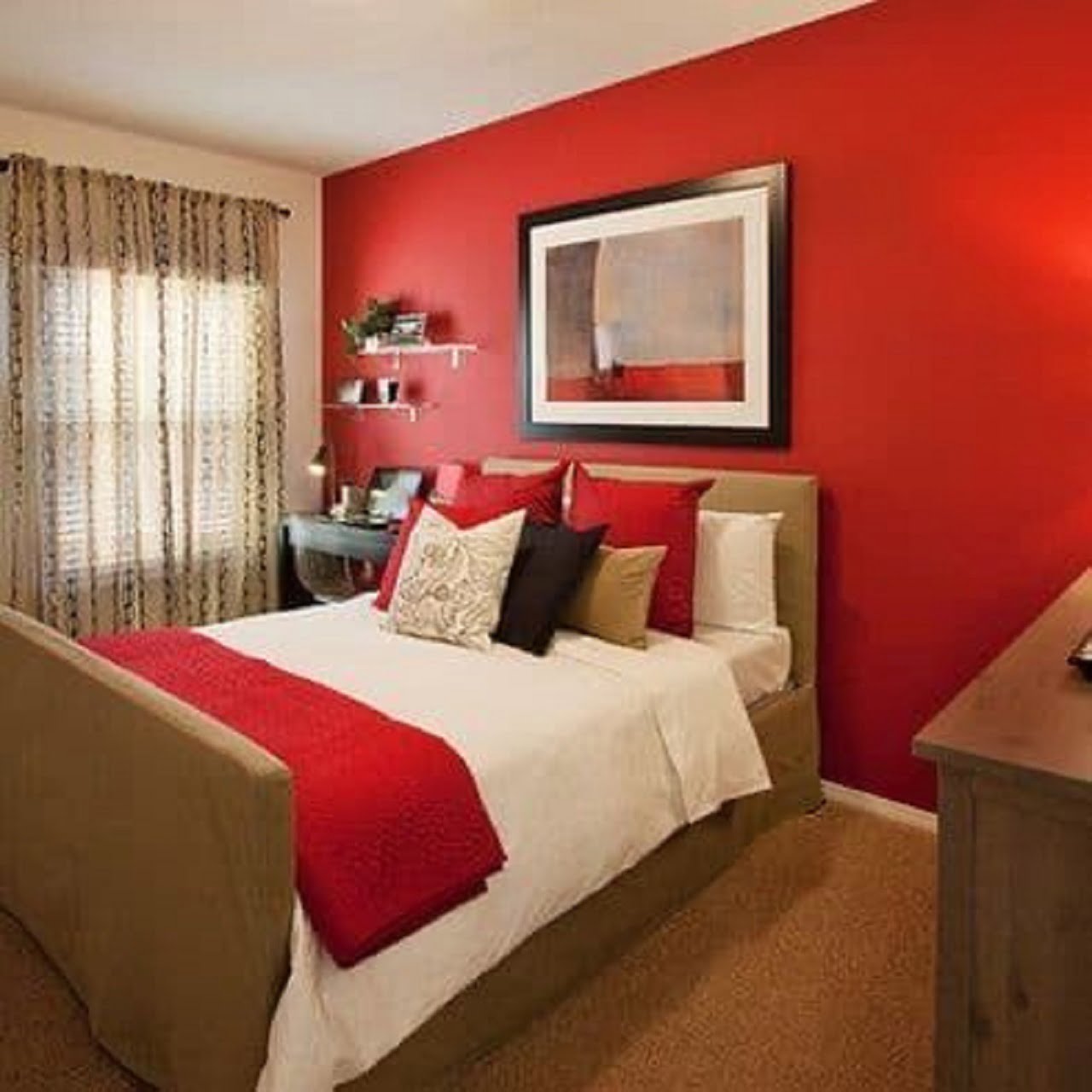 Shades of Red Paint Color for Bedroom Décor Combination ideas ...